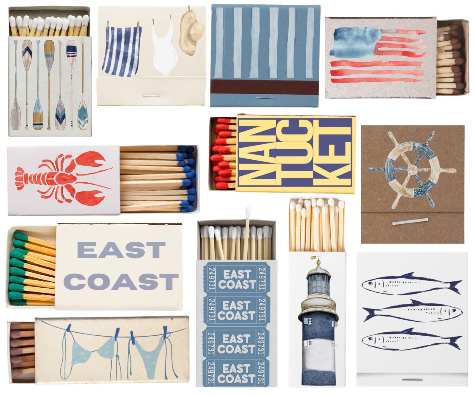 East Coast Matchbox Digital Print - Etsy