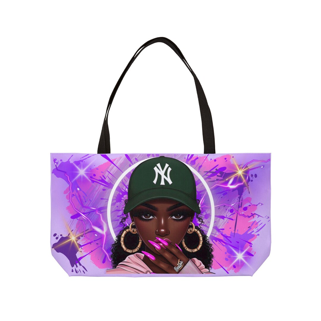 Baddie Glam Weekender Bag, Oversized Travel Tote | Purple Urban Art ...