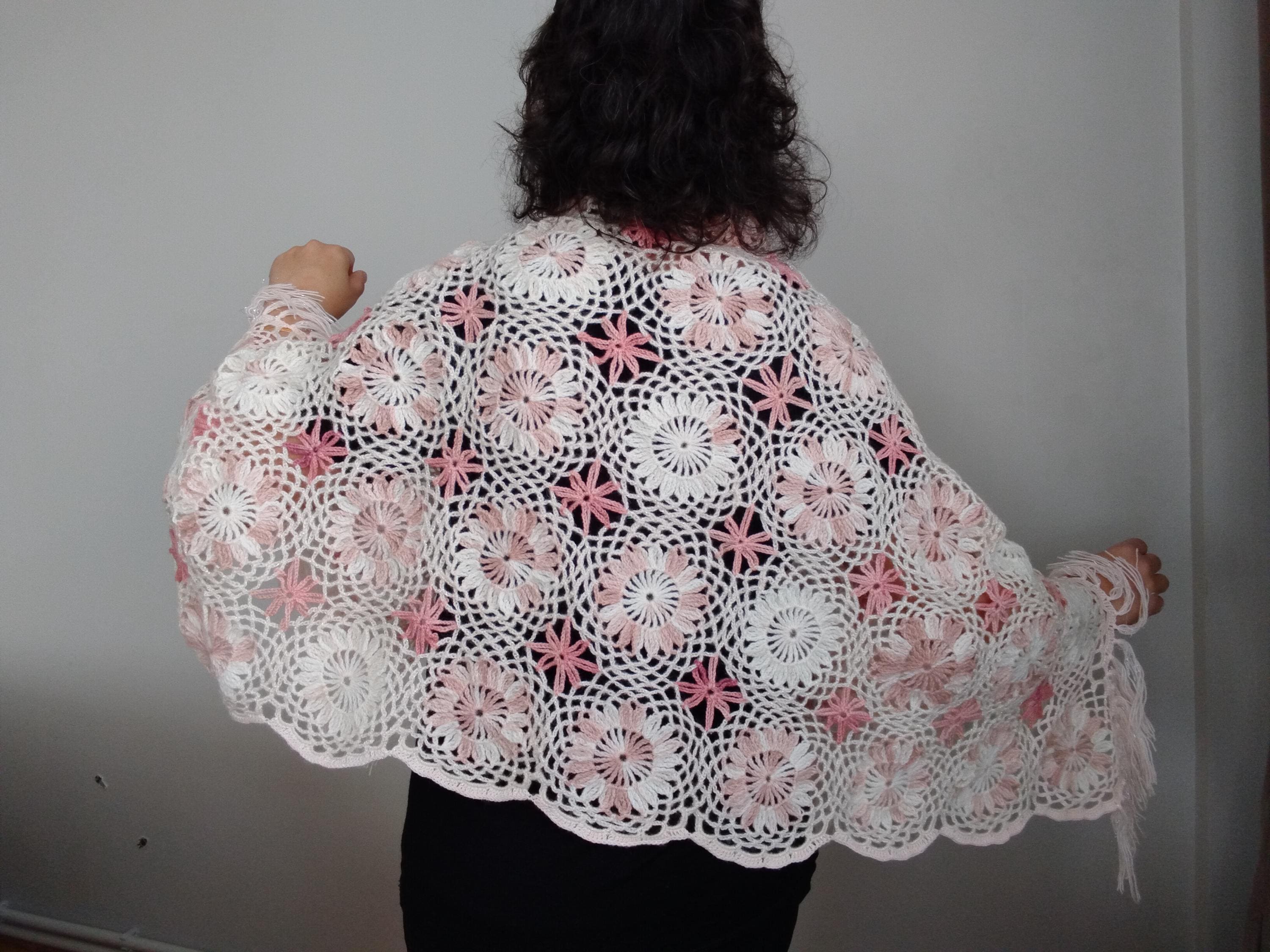 Lace Crochet Rectangle Shawl Pattern PDF - Elegant Wedding & Shoulder ...