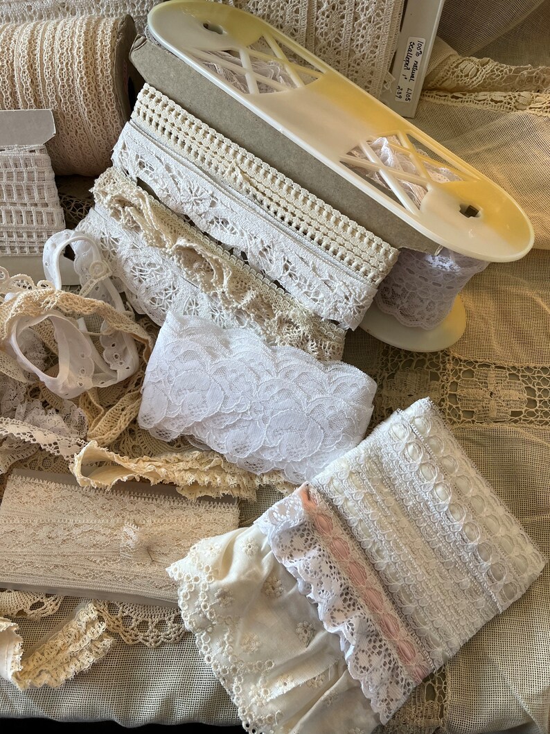 Vintage Lace Assortment for Junk Journals, Ephemera, Sewing, Crafting ...