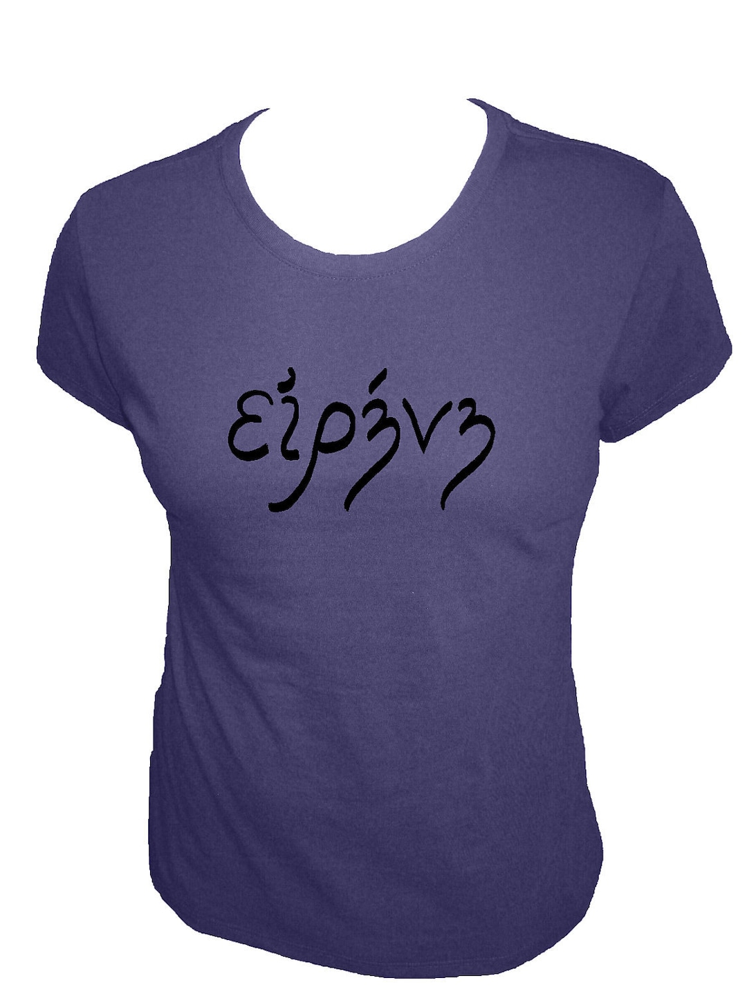 PEACE in Greek Organic Cotton and Organic Bamboo Women's Shirt in ...