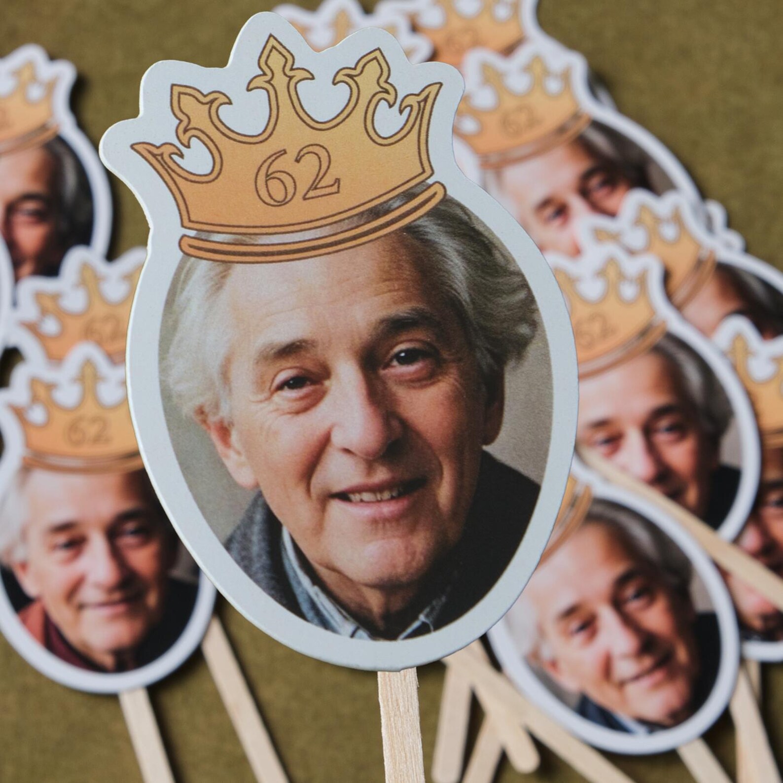 Personalized Photo Face Cake Topper, Dad Face Cutout Cupcake Topper ...