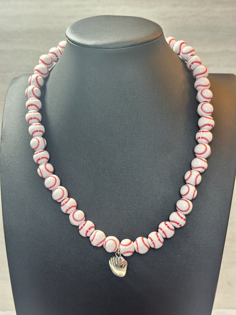 Sports Necklaces, Acrylic Bead Necklaces, Baseball Necklaces, - Etsy