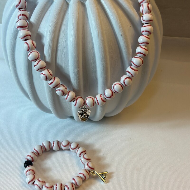 Baseball Beaded Necklace - Etsy