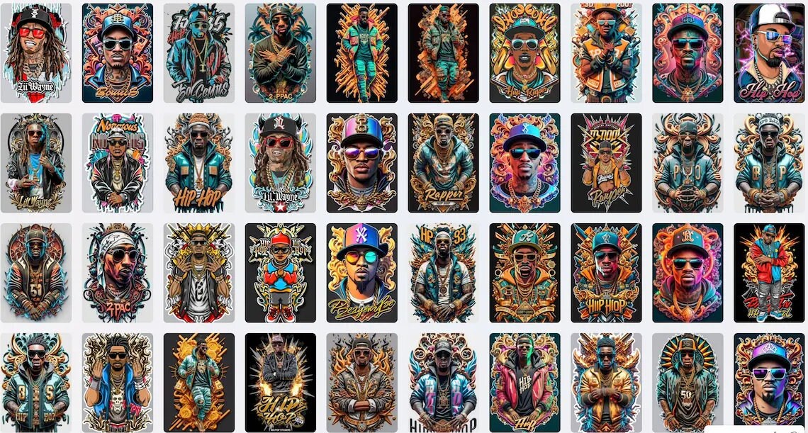 700+ Hip Hop Gangsta Rappers T-shirt Designs & Logos | Special Edition ...