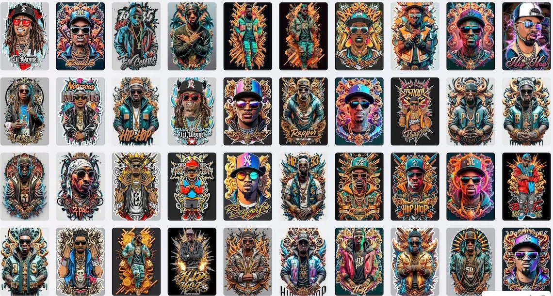 700+ Hip Hop Gangsta Rappers T-shirt Designs & Logos | Special Edition ...