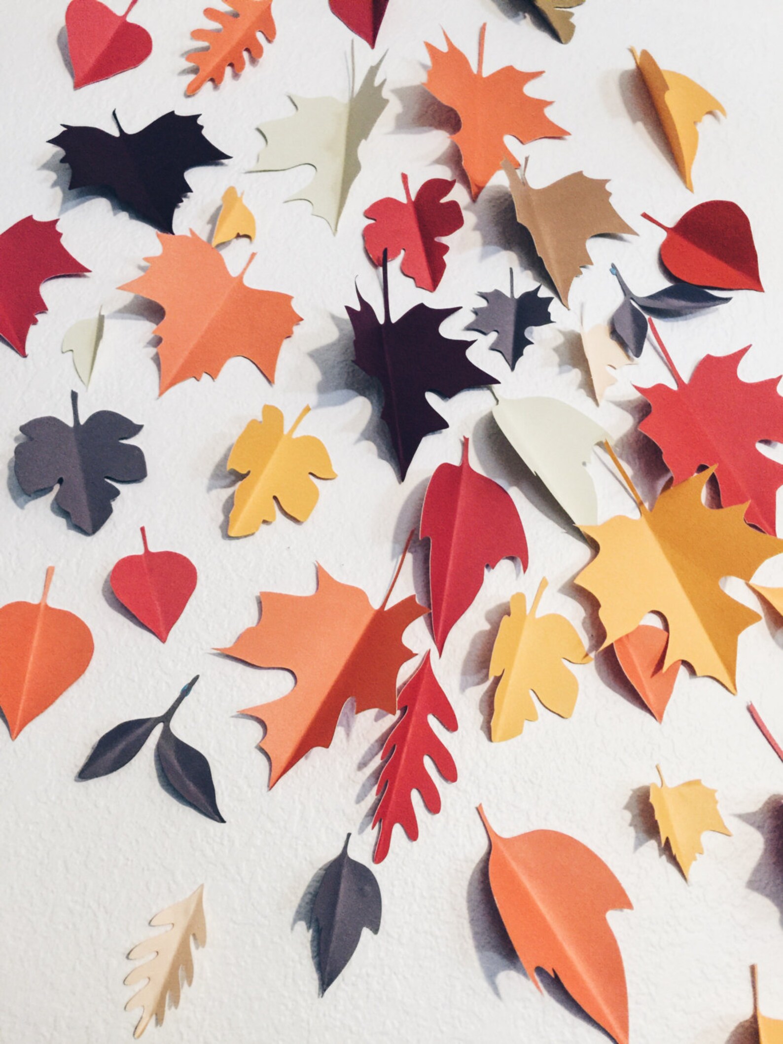 50 3D Autmn Fall Leaves Holiday Wall Decor. Living Space | Etsy