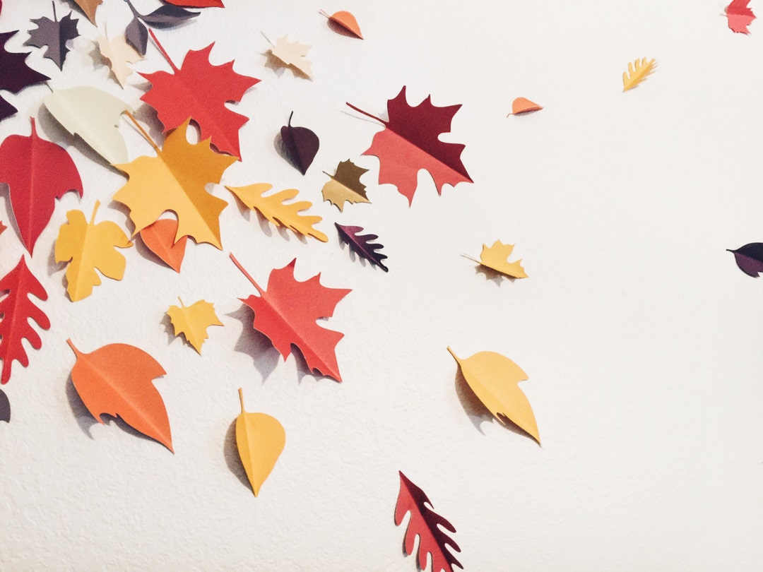 50 3D Autmn, Fall Leaves Holiday Wall Decor. Living Space, Bedroom ...