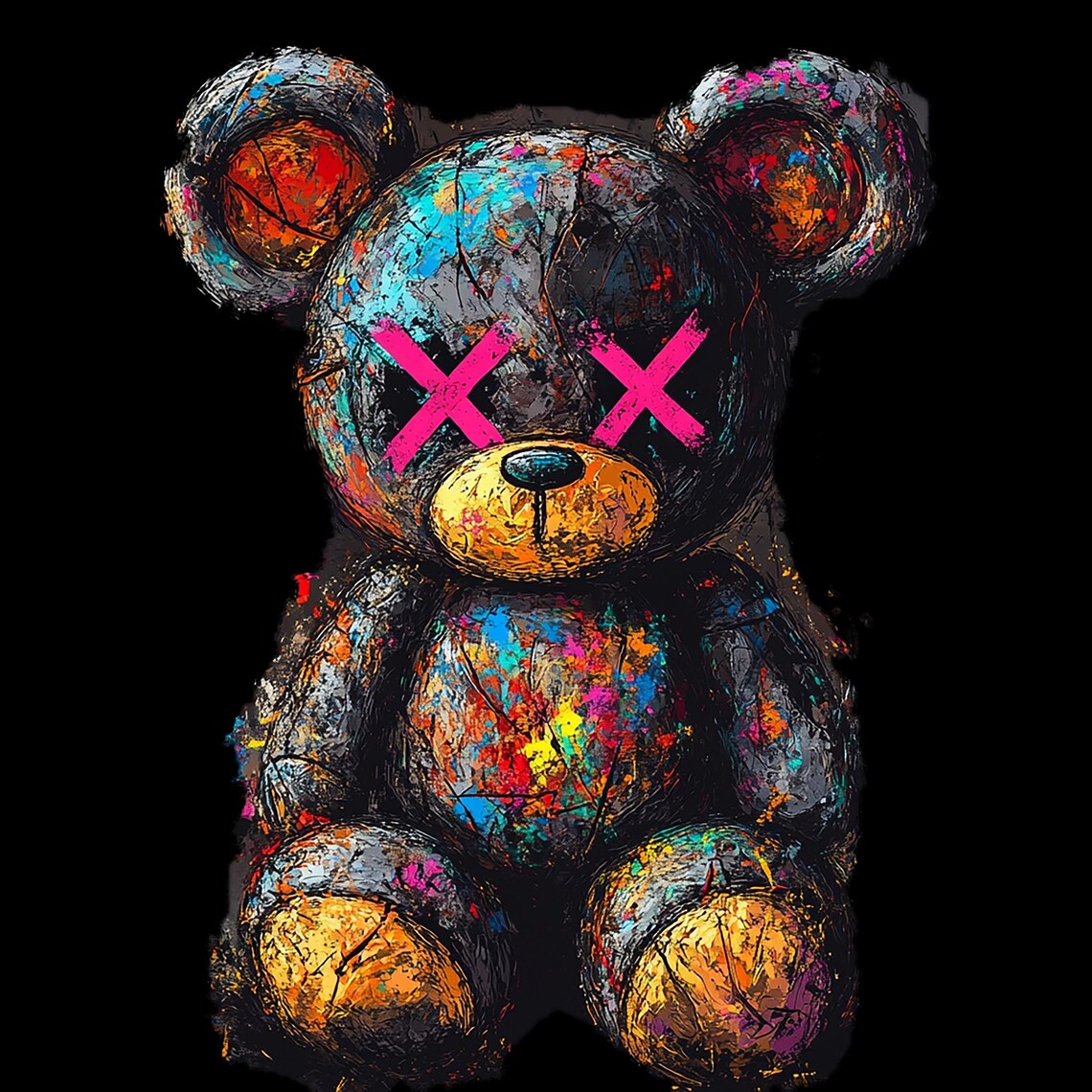 Tattered Teddy Bear Png for Colorful Sublimate Design. Png for Shirt ...