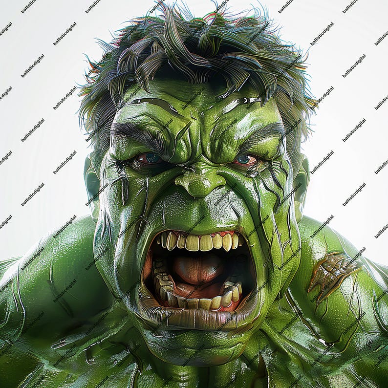 The Hulk Halftone Transparent - Etsy