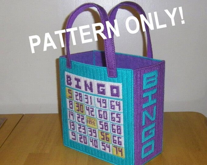 Bingo Tote Bag PATTERN ONLY - Etsy