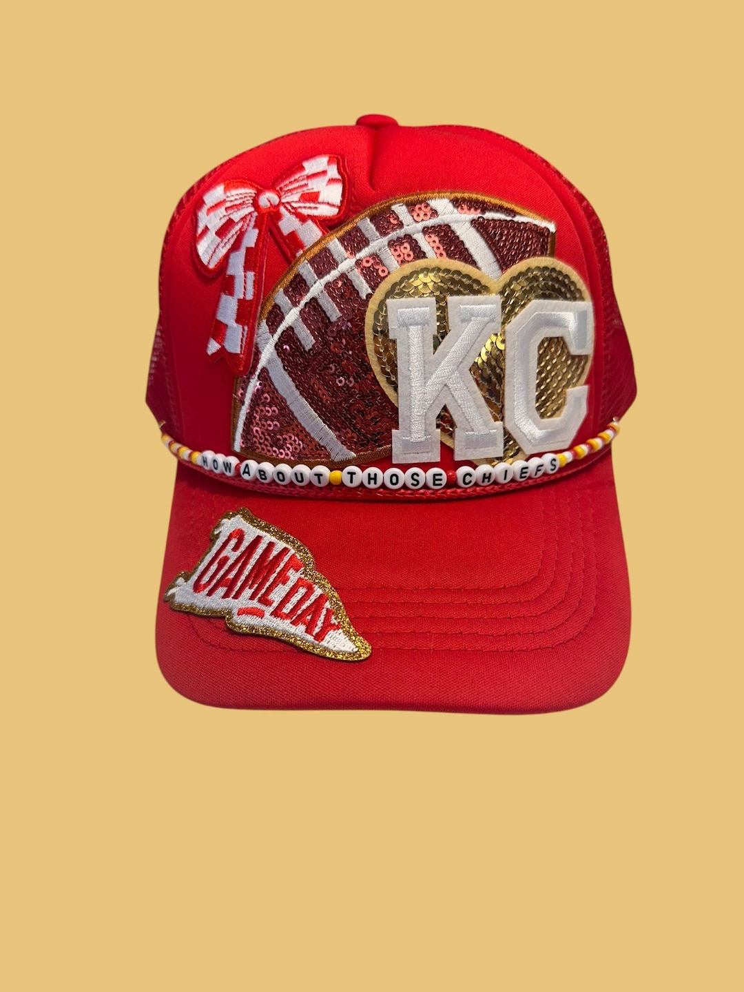 Kansas City Gameday Trucker Hat, KC Patch Hat With Beaded how About ...