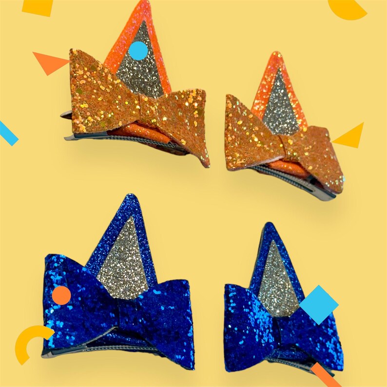 Bluey Inspired Dog Ear Hair Clips Bingo in Bluey or Bingo Hair Bow Set ...