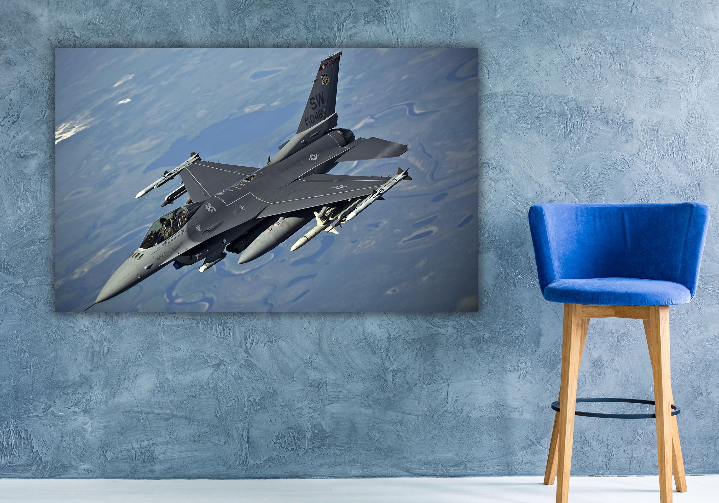 F16 Falcon Fighter Jet Canvas, Military Aircraft Print - Etsy