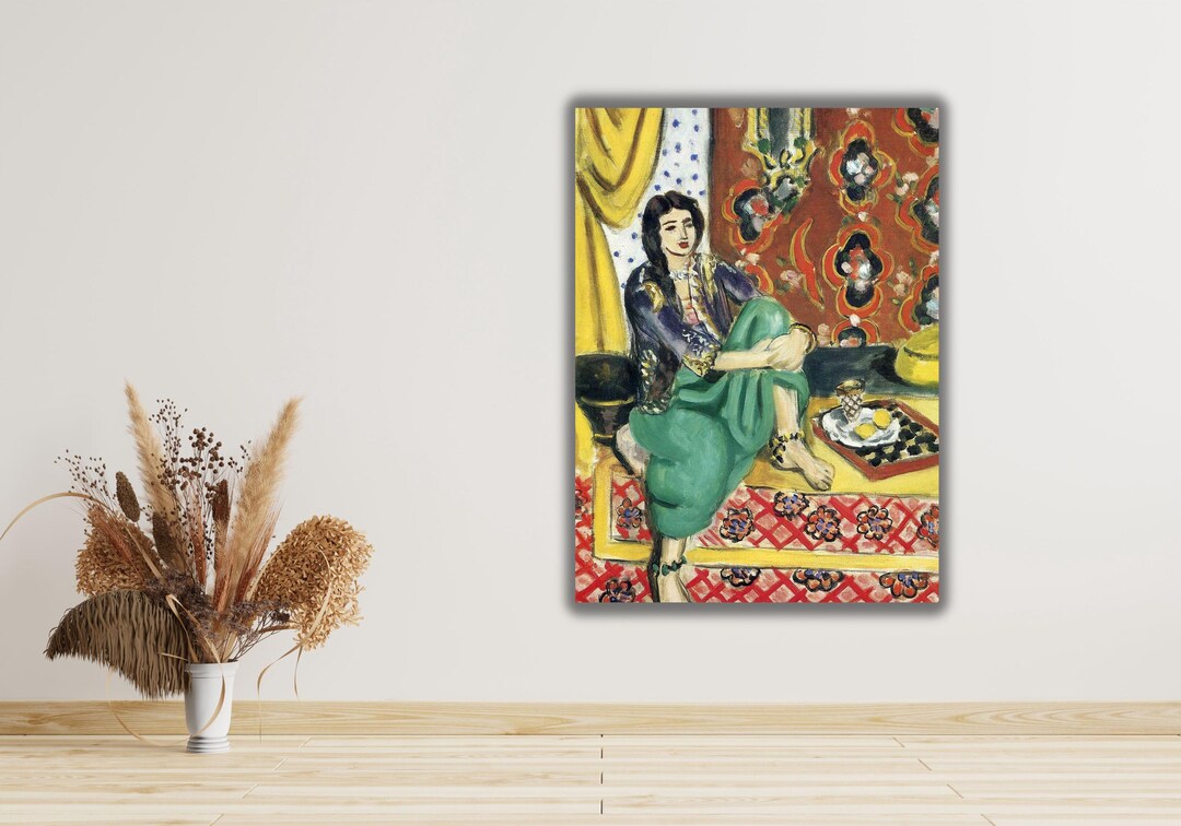 Henri Matisse Odalisque Sitting With Board 1928 Canvas Wall Art,henri ...