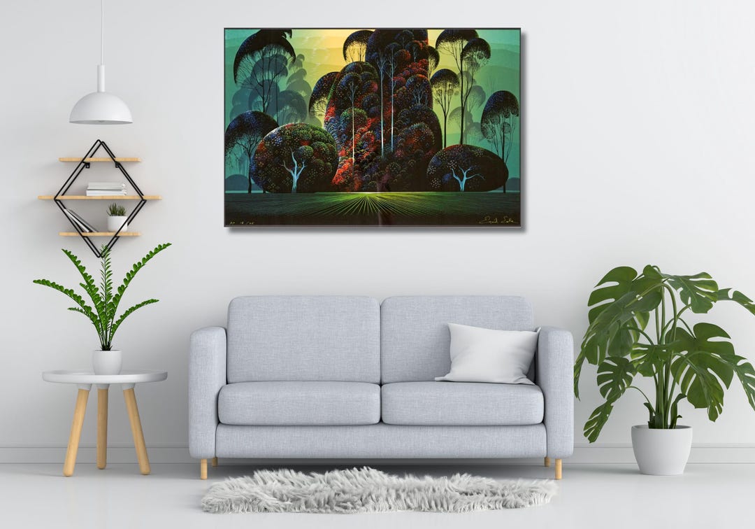Eyvind Earle Style Forest Canvas Print, Mendocino Woodland Art - Etsy