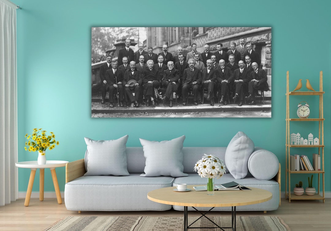 Solvay Conference 1927 Canvas Wall Art,vintage Physics Poster,science ...