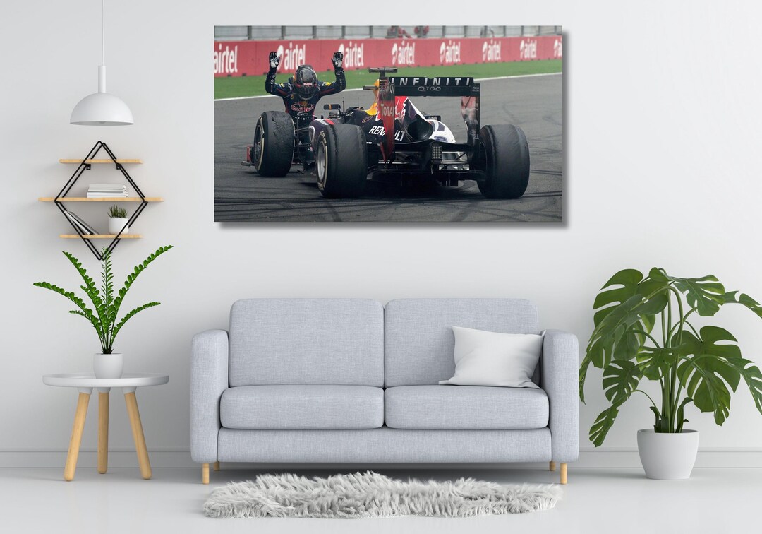 Sebastian Vettel Icoinc Pose Canvas Print, F1 Wall Art, Formula 1 ...