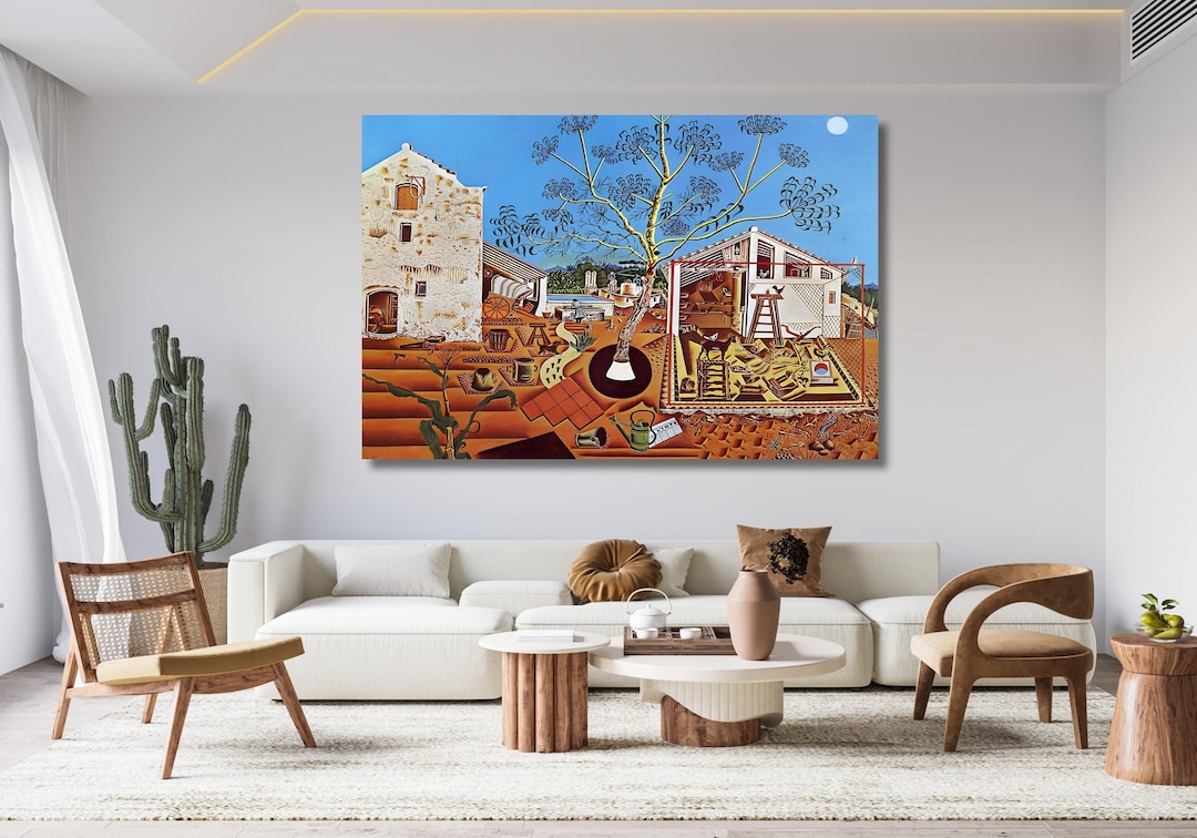 Joan Miro "the Farm" Painting Exhibition Poster, Joan Miro Canvas Wall ...