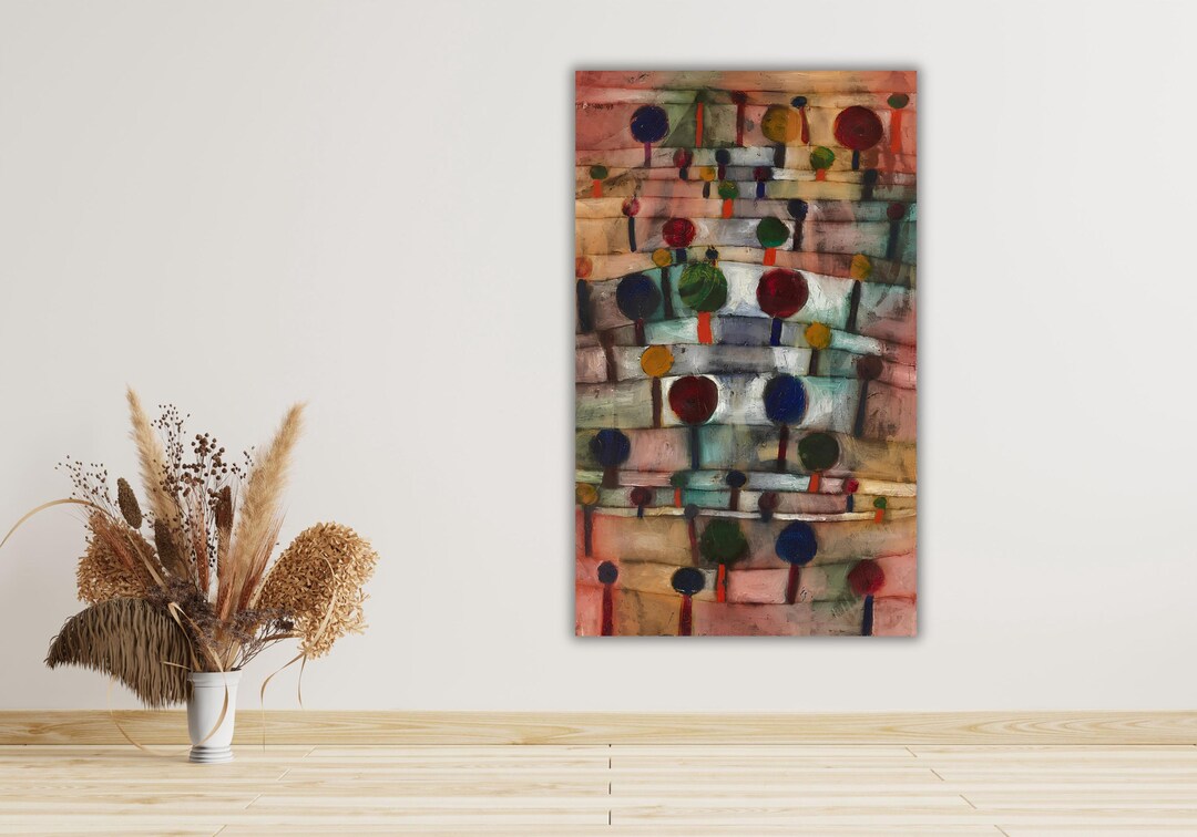Paul Klee Rhythmic Tree Landscape Canvas Print, Modern Wall Art - Etsy