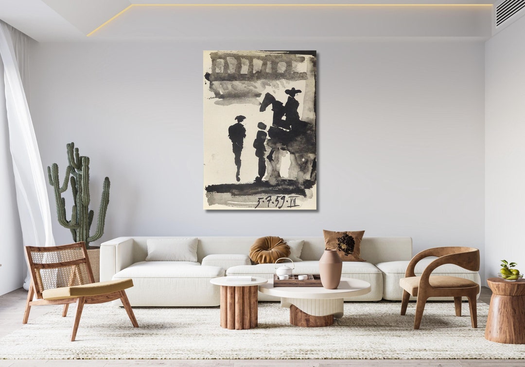 Picasso Torosy Toreros Canvas Art Print, Equestrian Wall Decor - Etsy ...