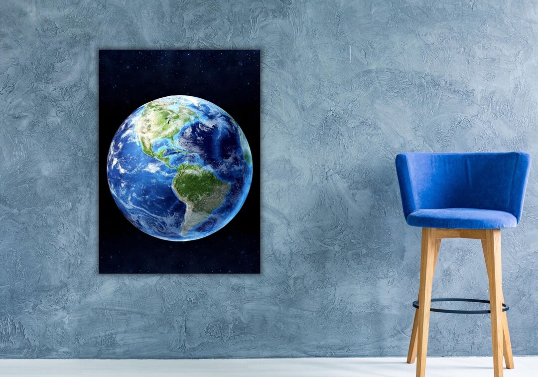 The Blue Marble NASA Earth Canvas Wall Art, 1972 Blue Marble NASA Earth ...