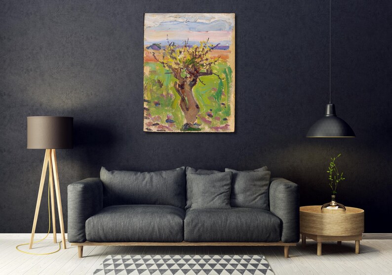 Akseli Gallen-kallela: Dwarf Tree Canvas Print, Desert Landscape Art ...