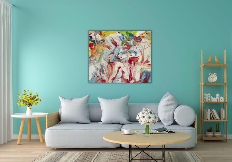 William De Kooning Interchange Canvas Art Print, Modern Wall Decor - Etsy
