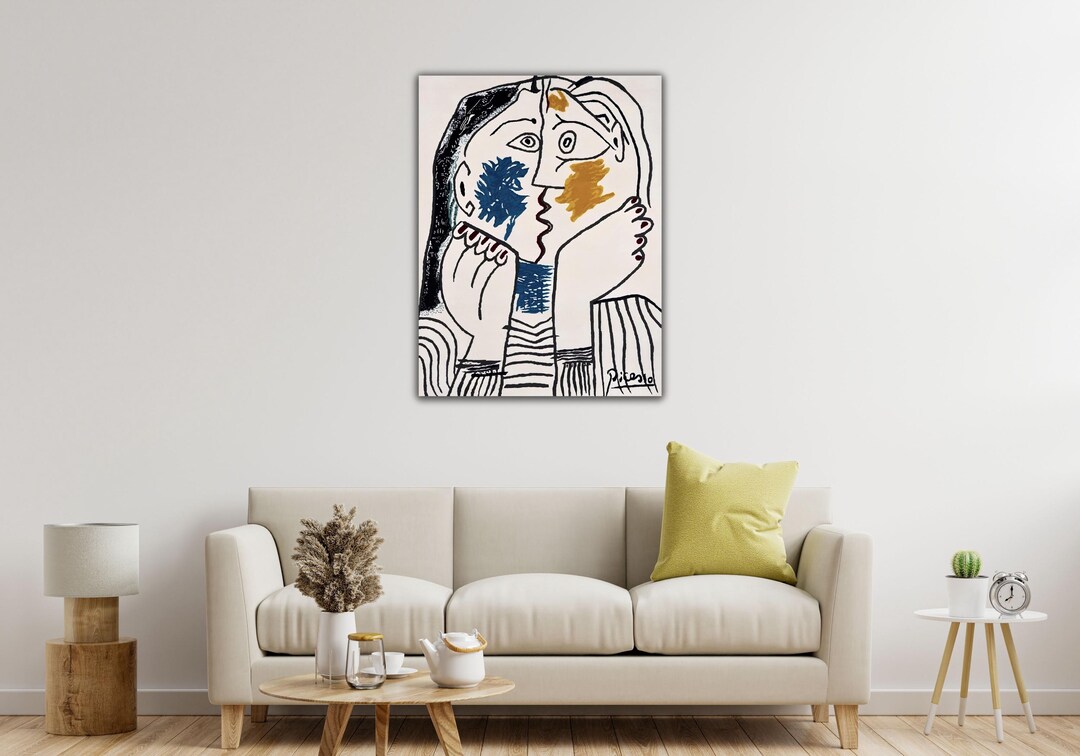 Pablo Picasso the Kiss Poster Canvas Wall Art Print,pablo Picasso the ...
