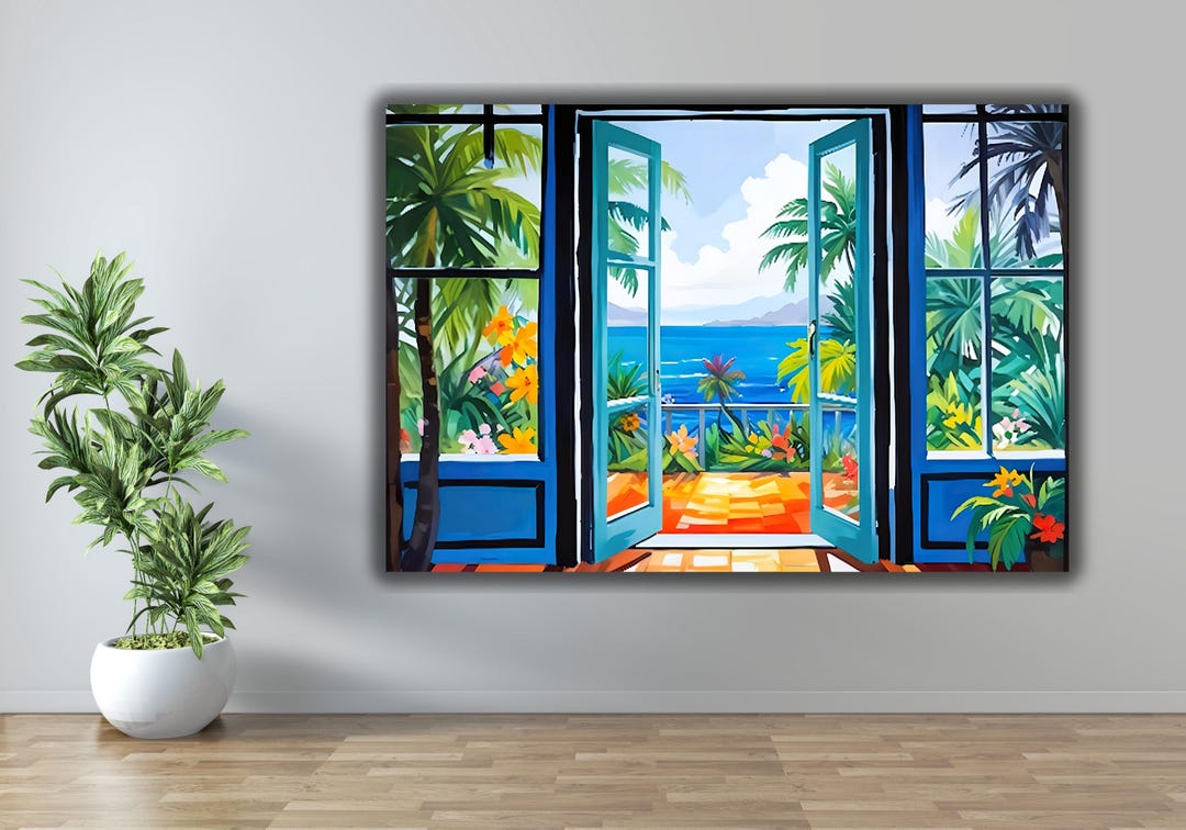 Henri Matisse Window Opening to Sea View Canvas Wall Art Print,henri ...