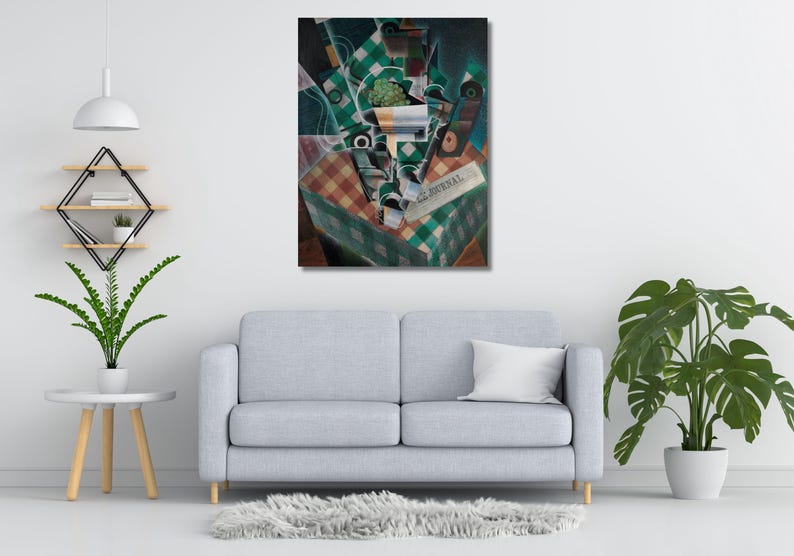 Cubist Still Life With Grapes Print, Juan Gris Style Wall Art - Etsy