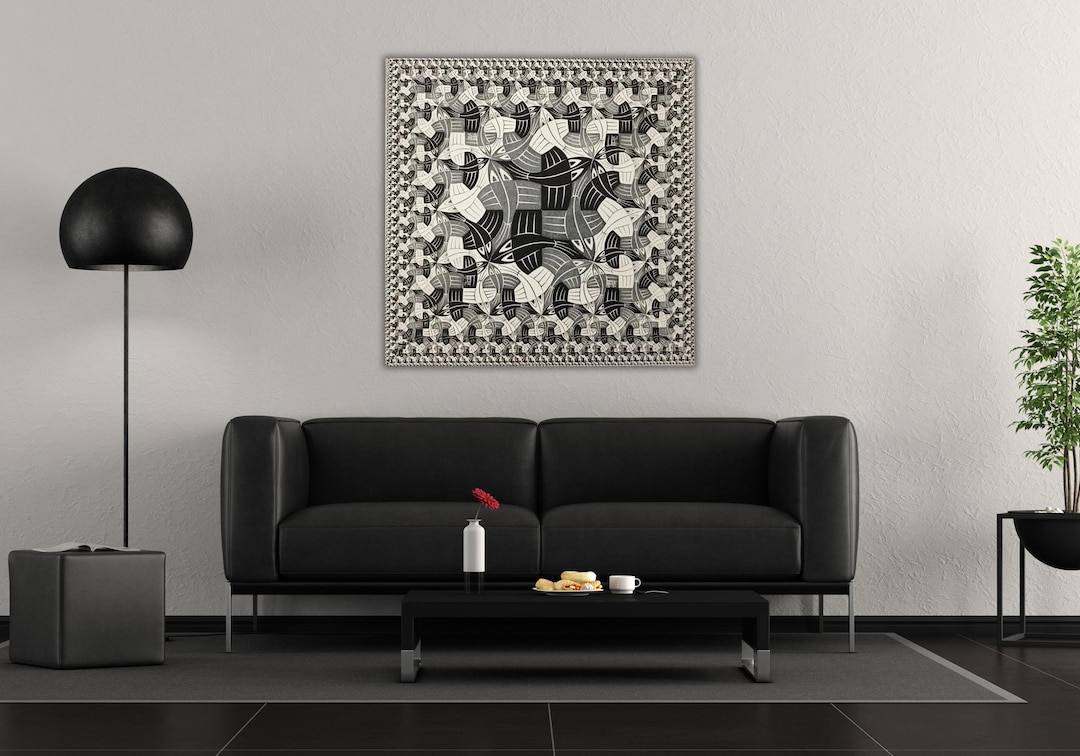 Maurits Cornelis Escher Square Limit Canvas Wall Art, Escher Poster ...
