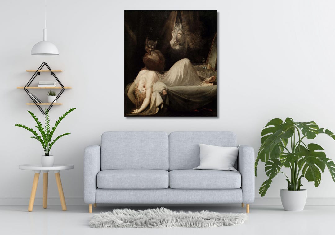 The Nightmare (the Incubus) by Henry Fuseli Canvas Print, Living Room ...