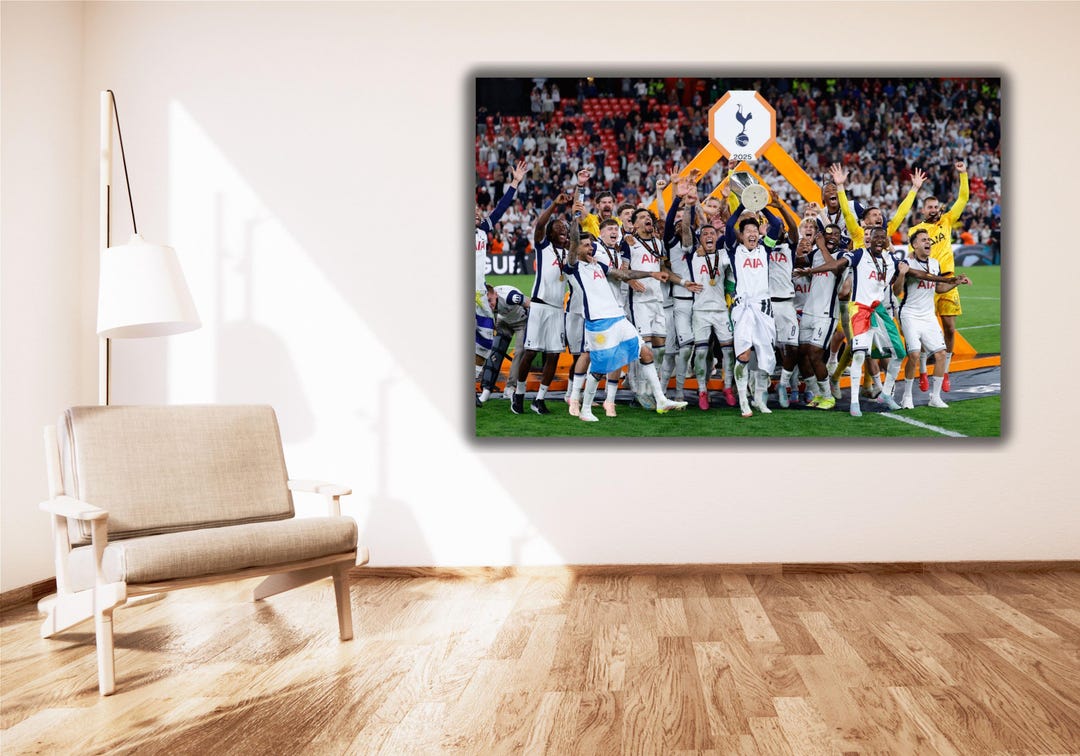 Europa League Champions Tottenham Hotspur Quality Canvas Wall Art Print ...