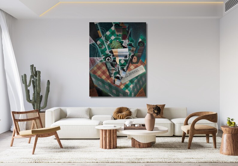 Cubist Still Life With Grapes Print, Juan Gris Style Wall Art - Etsy