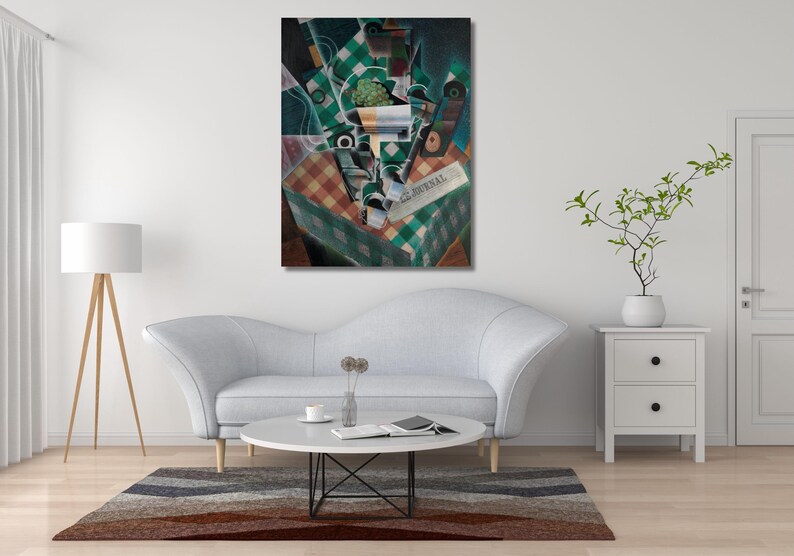 Cubist Still Life With Grapes Print, Juan Gris Style Wall Art - Etsy