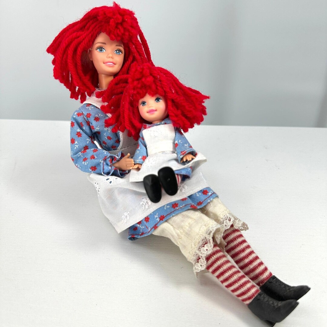 OOAK Custom Upcycled Barbie Doll Set Barbie Mother & Child Folk Art - Etsy