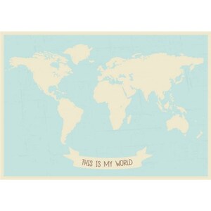 World Map Poster Print, This is My World Map Print, Nursery Map Print ...