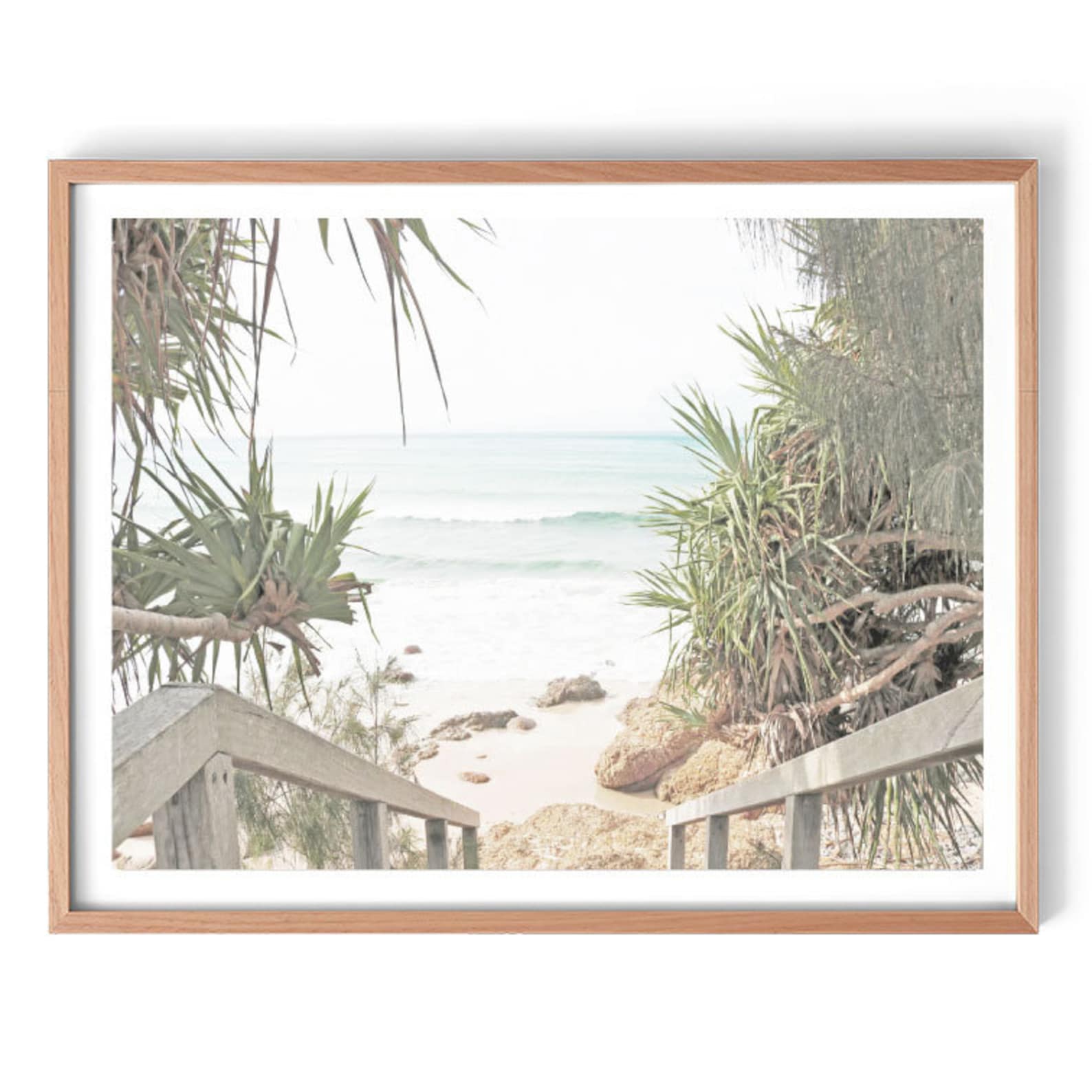 Coastal Photography Print, Pandanus Palm Wall Art Print, Beach Entrance ...