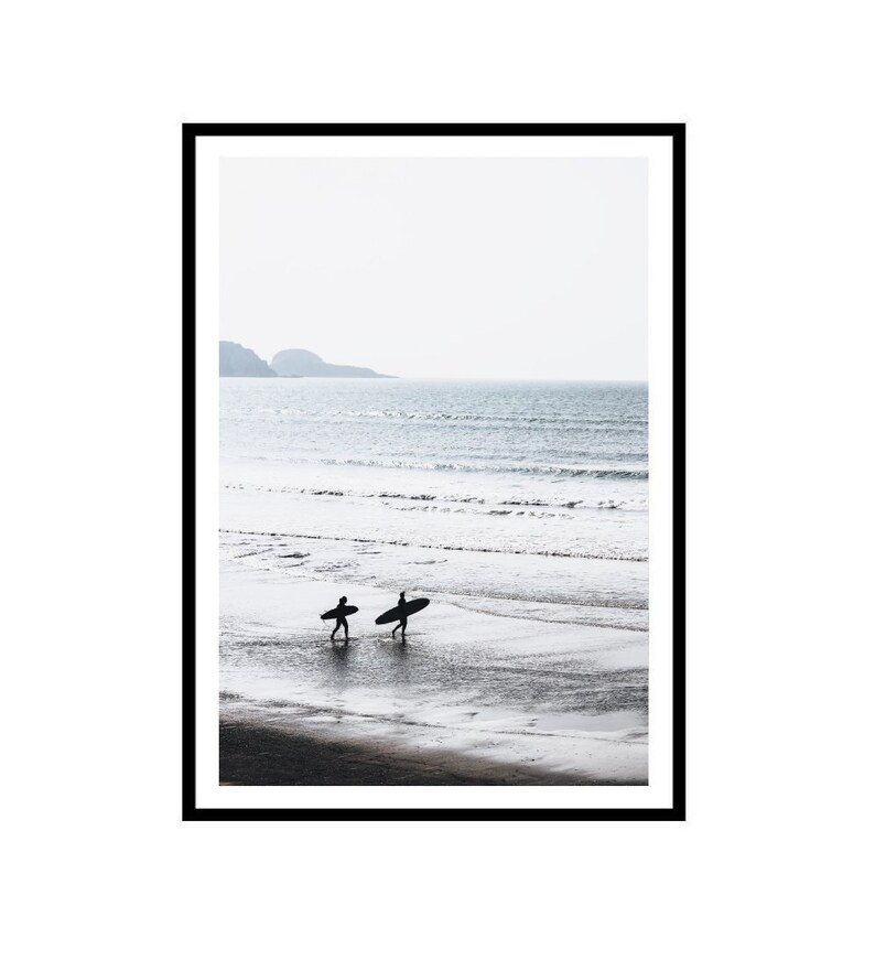 Morning Surfers Print, Surfer Photo Print, Monocromathic Photo Print - Etsy