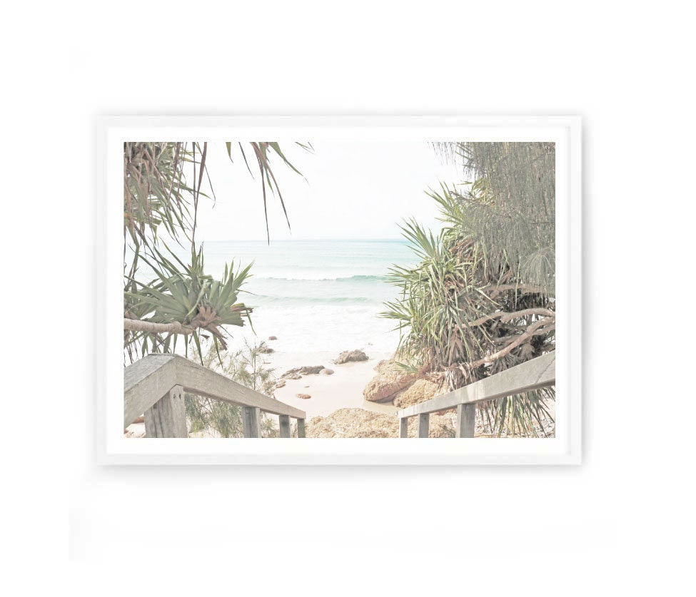 Coastal Photography Print, Pandanus Palm Wall Art Print, Beach Entrance ...
