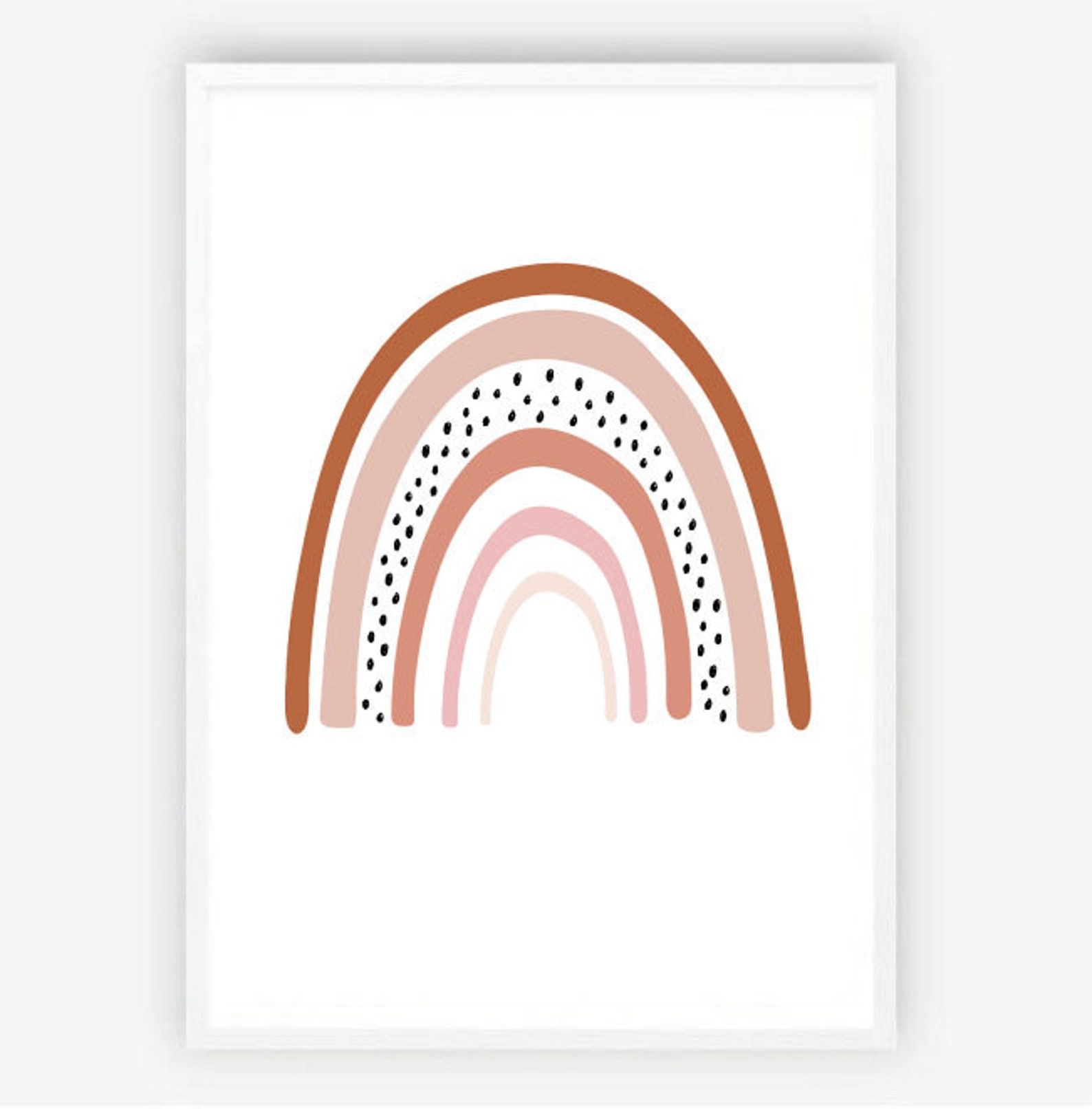 Rainbow Print Boho Rainbow Wall Art Kids Room Decor Boho | Etsy