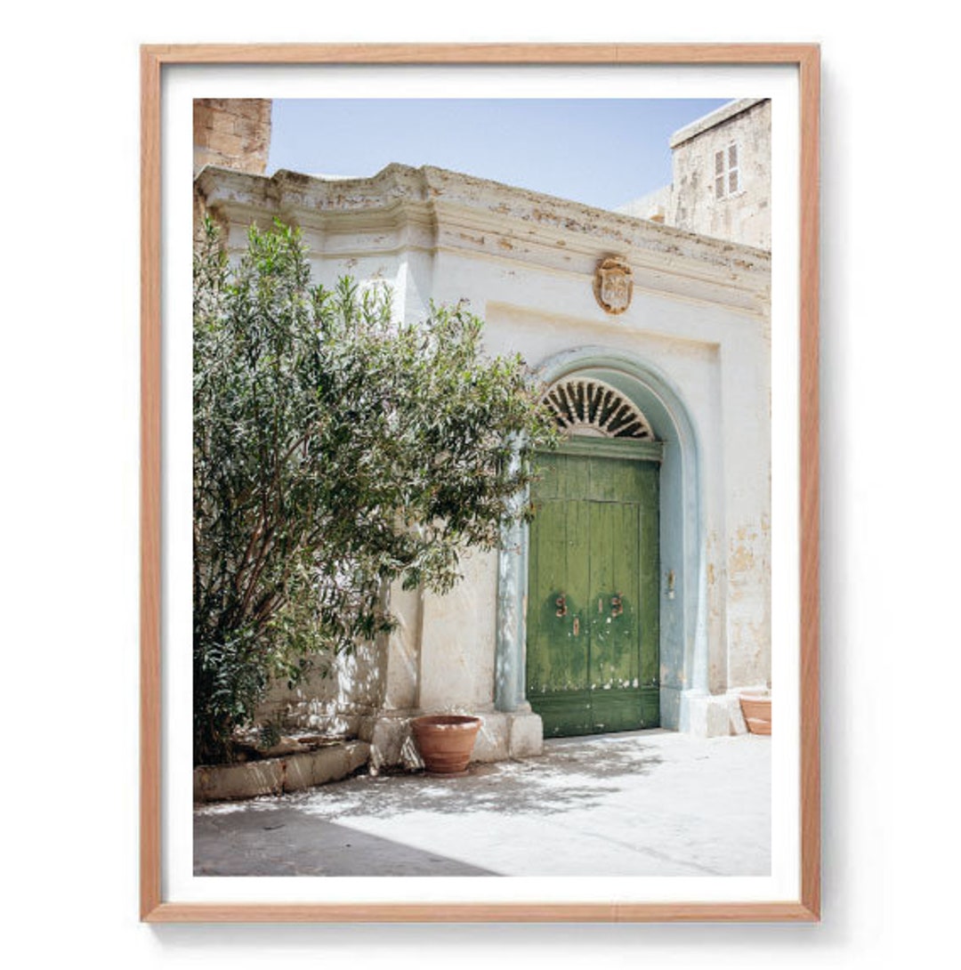 Italian Arched Doorway, Italian Green Door, Italian Photography Print ...