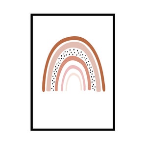 Rainbow Print, Boho Rainbow Wall Art, Kids Room Decor, Boho Nursery ...