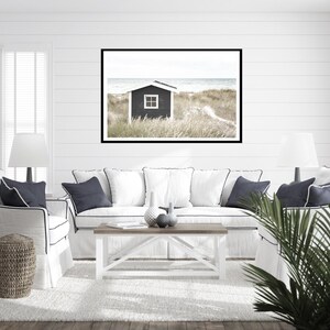 Monochrome Beach Shack Wall Art Print, Monochrome Wall Art Print, Beach ...
