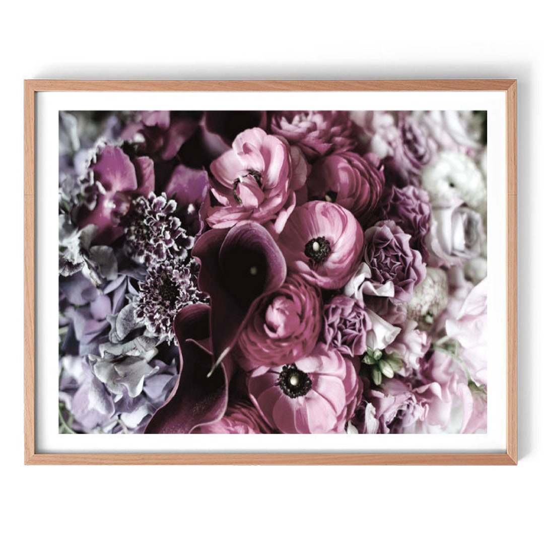 Floral Print, Floral Photography Print, Flower Wall Art, Ombre Flowers ...