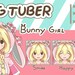 Pngtuber | Cute Bunny Gamer Girl | 4 Expressions | Streaming Avatar ...