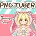 Pngtuber | Cute Bunny Gamer Girl | 4 Expressions | Streaming Avatar ...