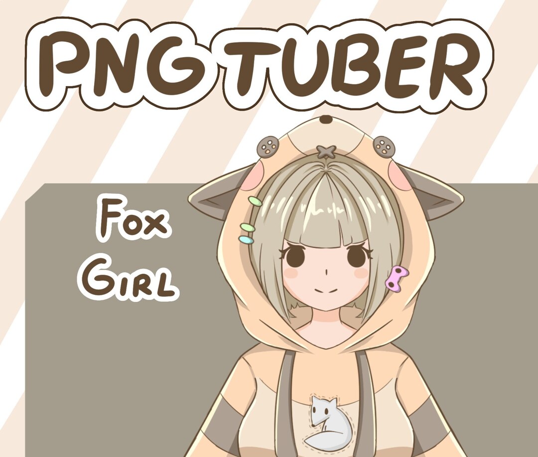 Pngtuber | Cute Fox Gamer Girl | 4 Expressions | Streaming Avatar ...