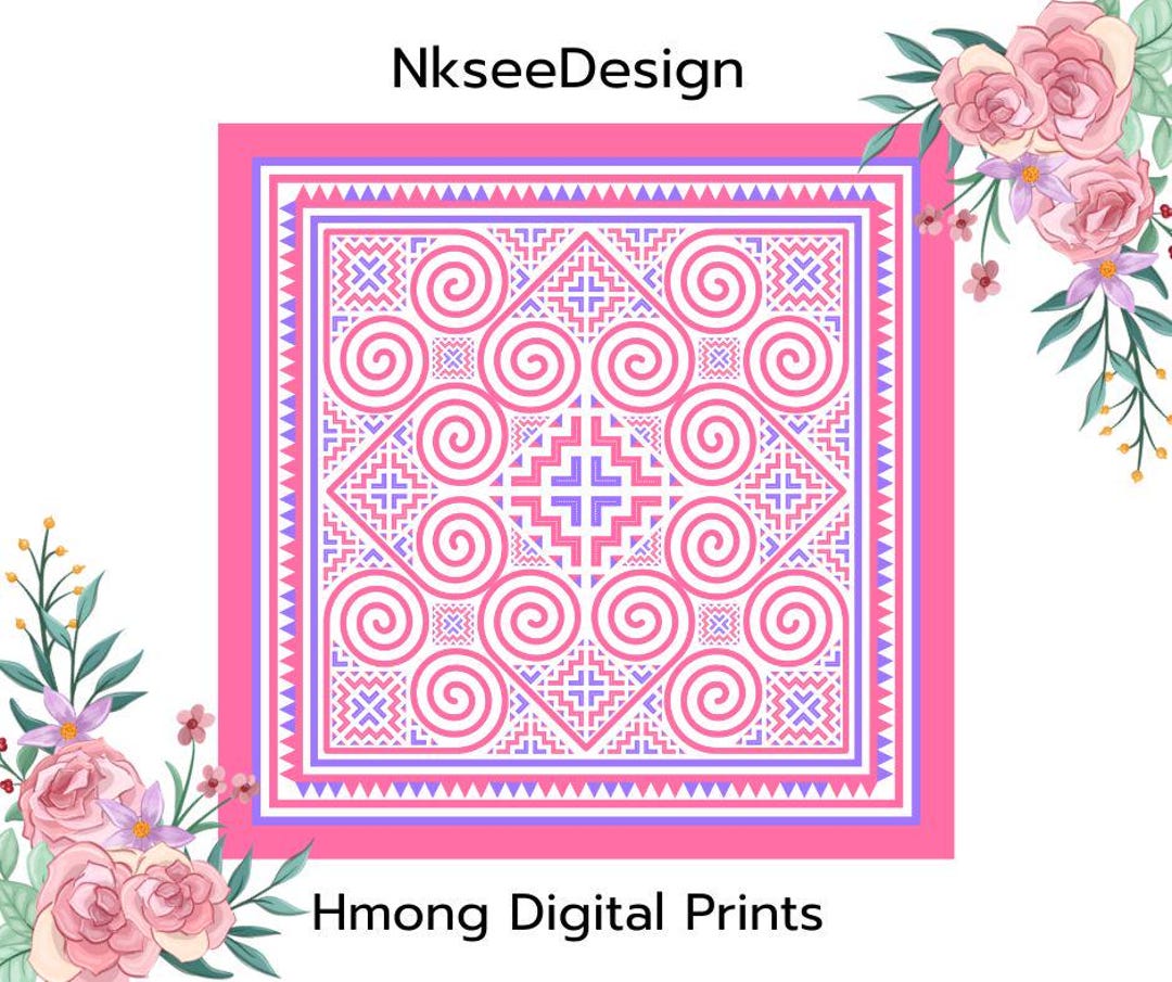 Hmong Product, Hmong Digital Prints, Hmong Pattern Design, Hmong Ethnic ...